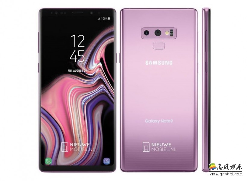 三星Galaxy Note 9丁香紫渲染图：拥有和上一代Note 8相似的设计-新闻资讯-高贝娱乐